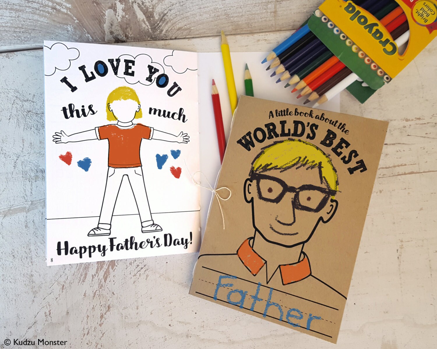 INSTANT DOWNLOAD Father's Day Activity Book Fun Kids Coloring Printable ...
