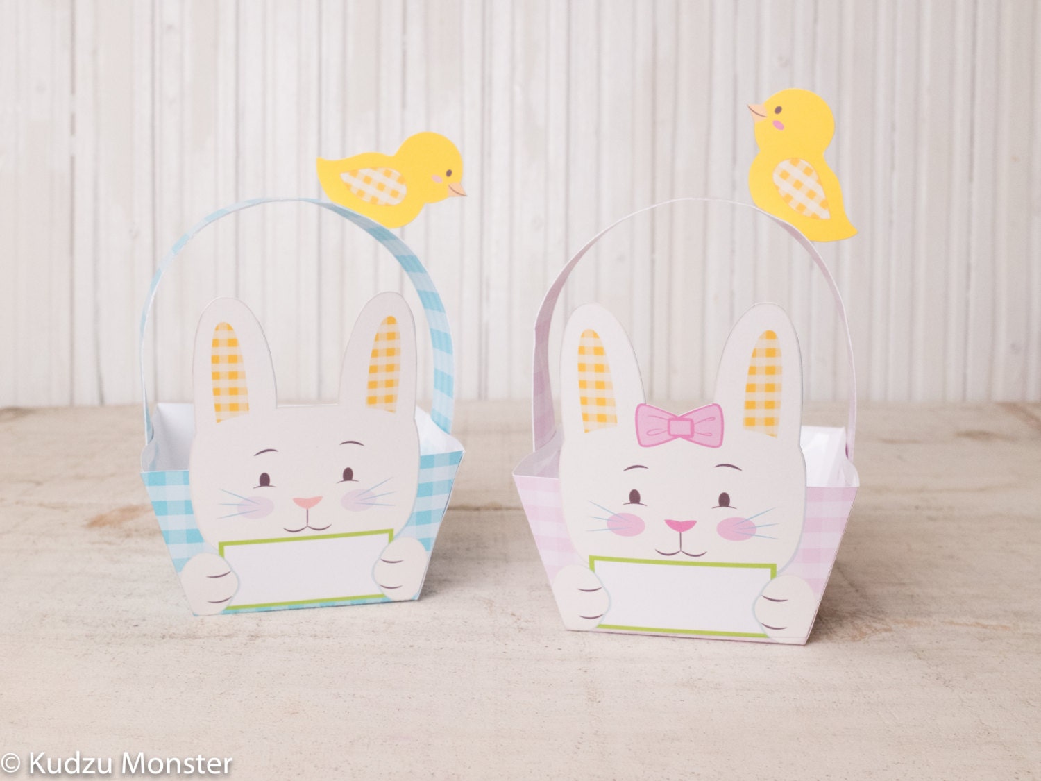 Printable Easter Bunny basket instant download rabbit foldable | Etsy