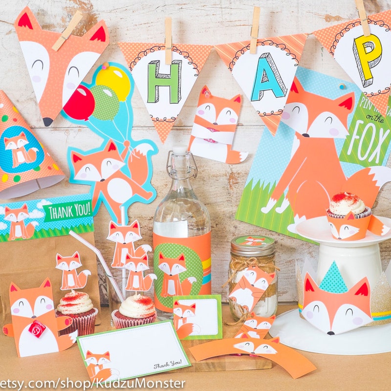 Fox Birthday Party - Etsy