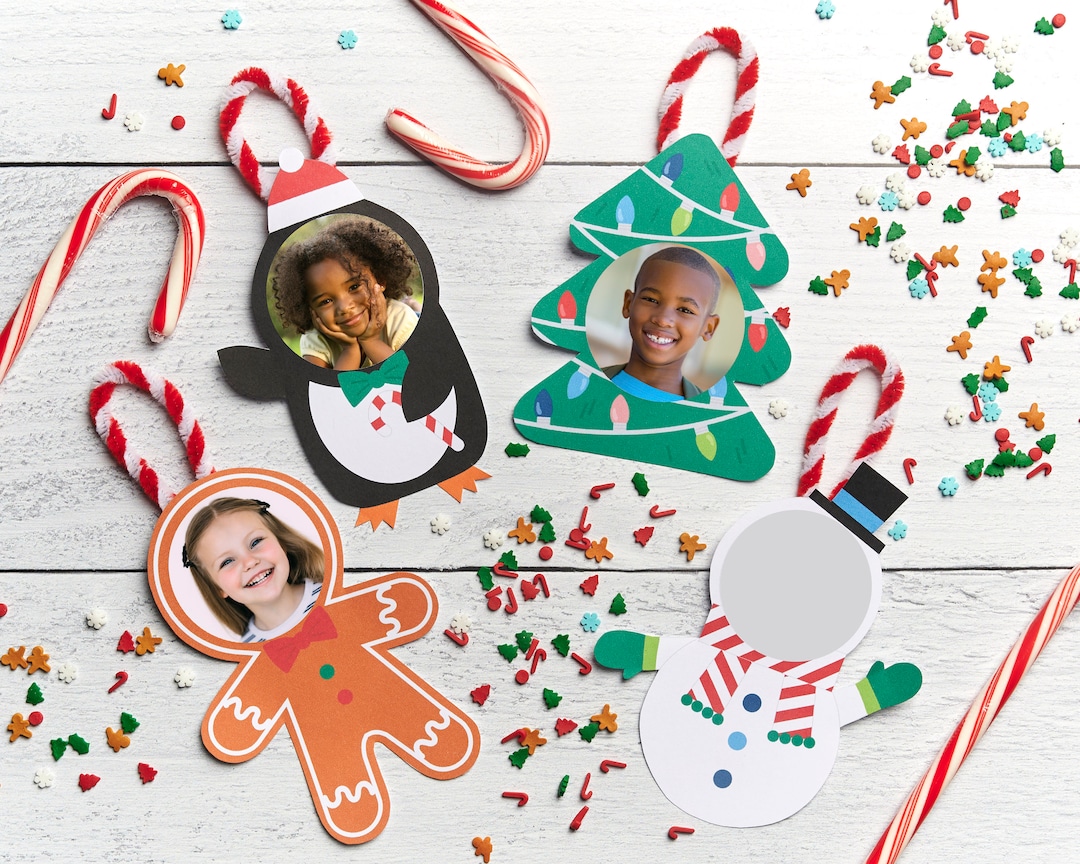 Printable Christmas Ornament Frames for Kids | Keepsake Holiday Craft ...