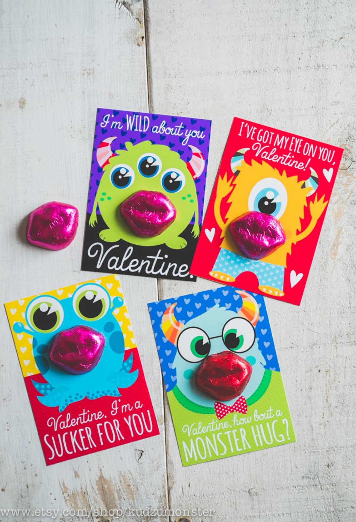 INSTANT DOWNLOAD Printable Classroom Monster Alien Valentines | Etsy