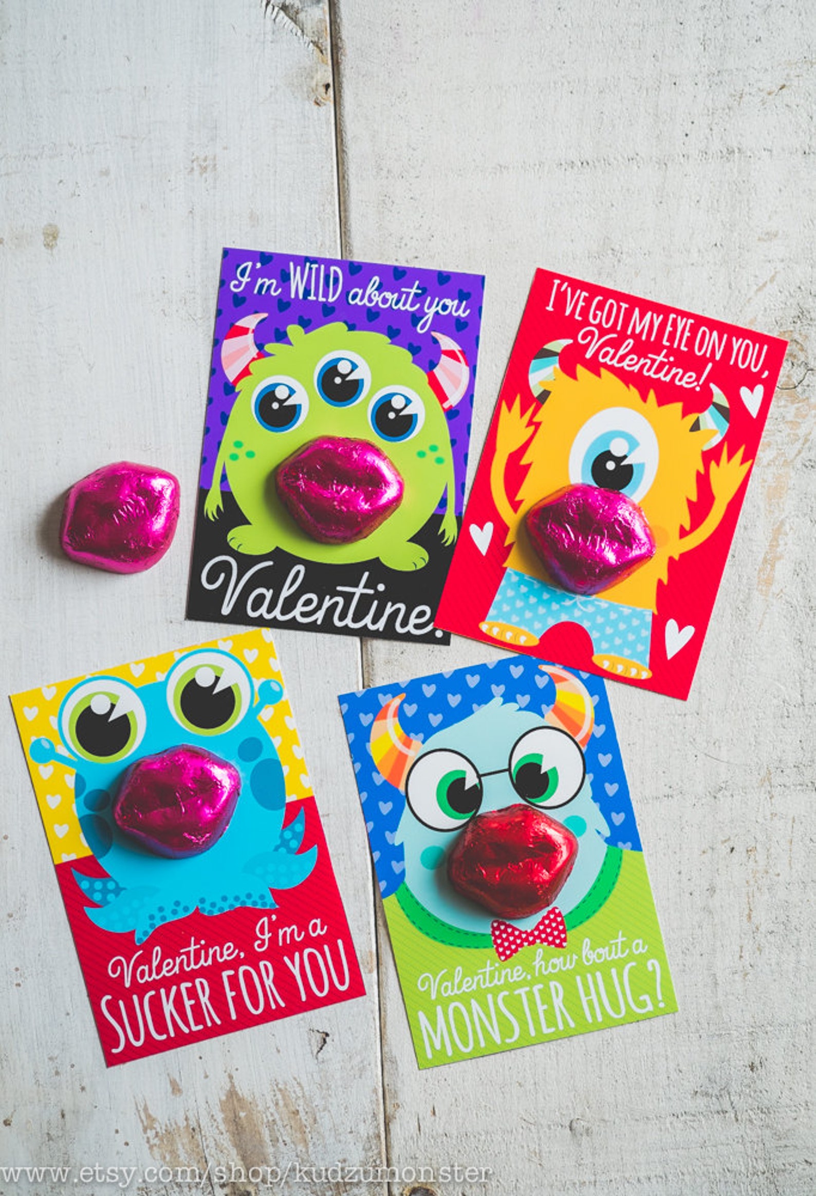 INSTANT DOWNLOAD Printable Classroom Monster Alien Valentines - Etsy