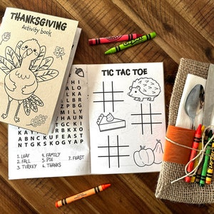 Printable Thanksgiving Activity Book for the Kids Table | Turkey ...