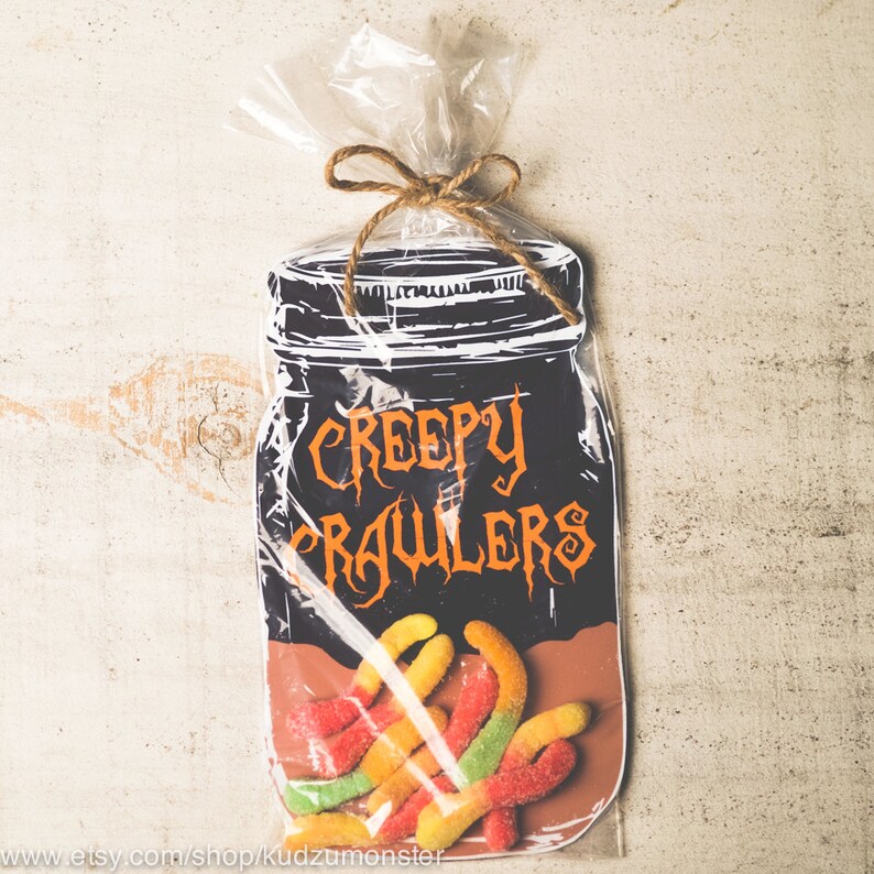 INSTANT DOWNLOAD Bug Candy Gift DIY Mason Jar Great for Gummy Worms ...