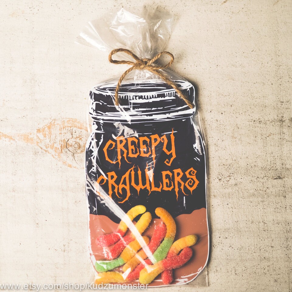 INSTANT DOWNLOAD Bug Candy Gift DIY Mason Jar Great for Gummy Worms ...