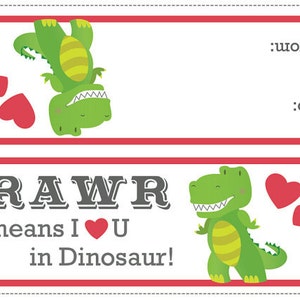 INSTANT DOWNLOAD Printable Classroom Valentines Treat Candy Bag Topper ...