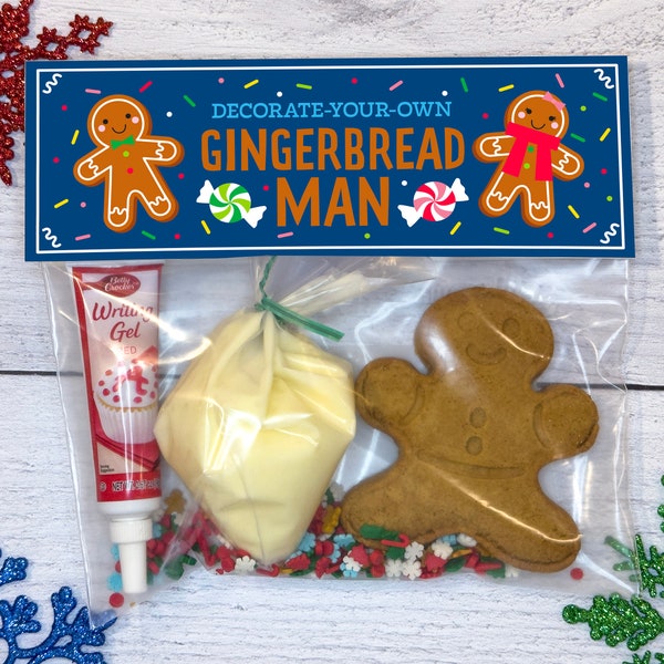 Gingerbread Man Decorating Kit - Etsy