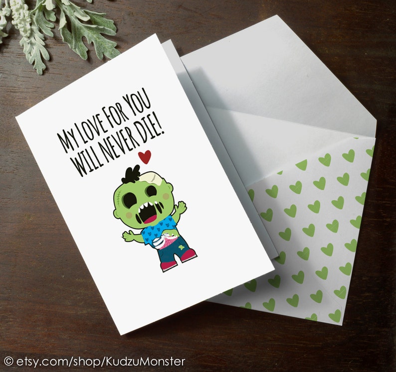 INSTANT DOWNLOAD Cute Zombie Walking Dead My Love Will Never Die Funny ...