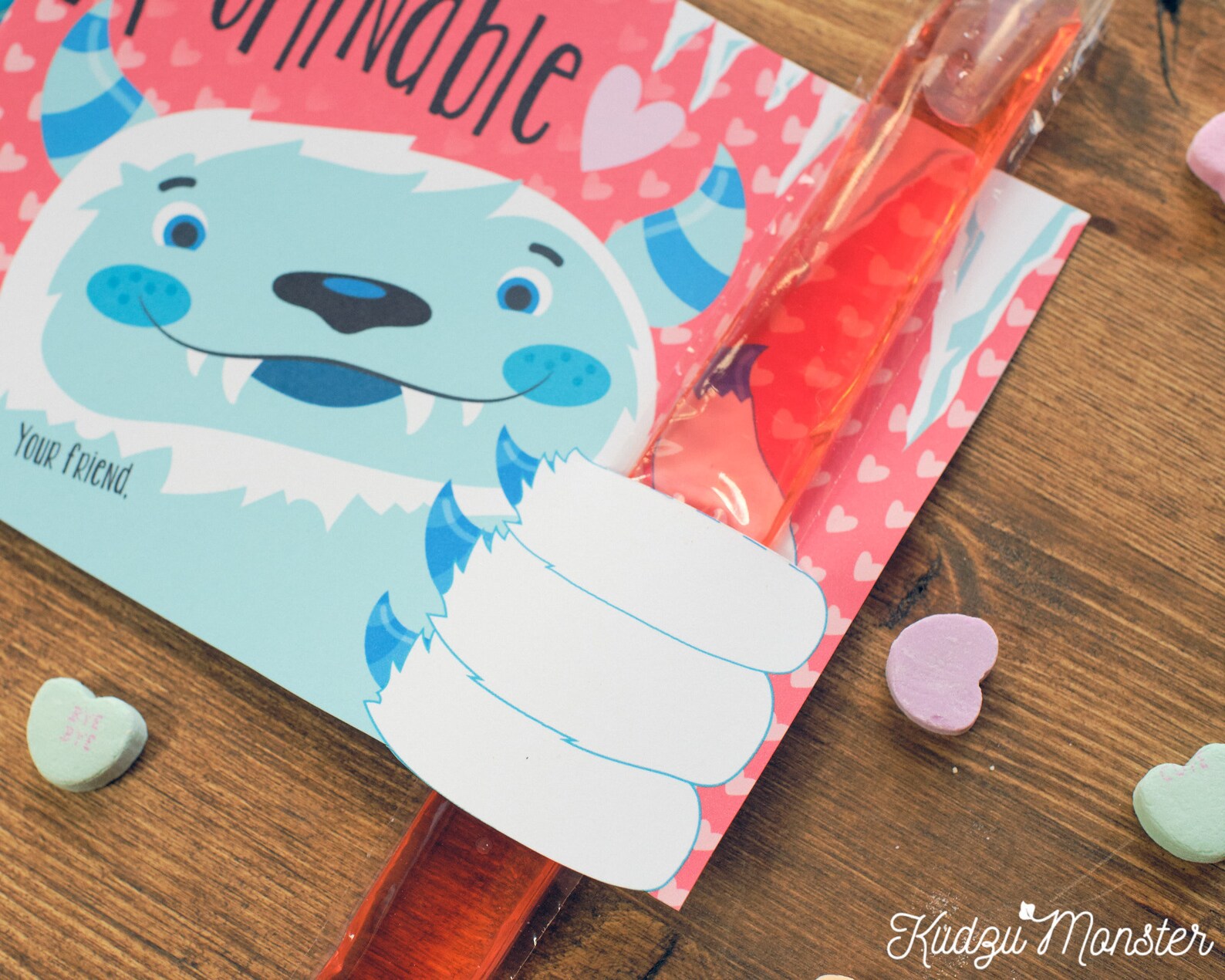 Valentines Freezer Pop Yeti Card INSTANT DOWNLOAD Valentine - Etsy