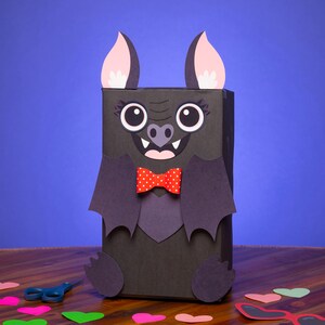 Bat Valentine Box Printable Decor Kit, Cute Animal Valentine's Mailbox ...