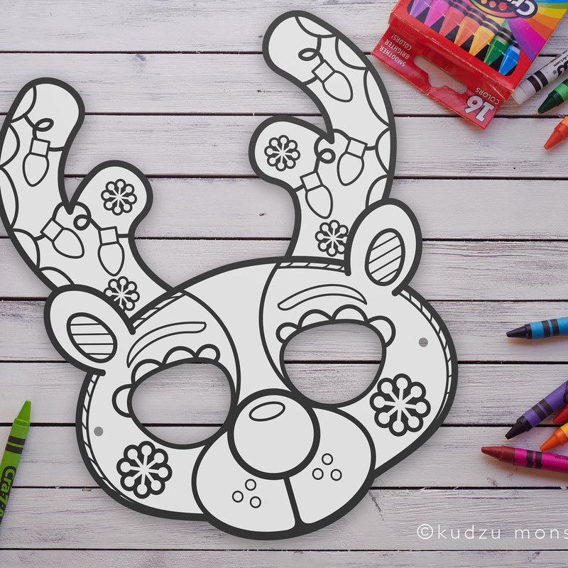 Reindeer Mask - Etsy