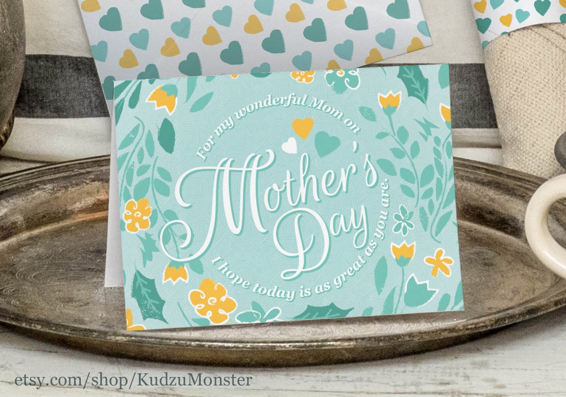 Mother's Day Breakfast in Bed Printable DIY Kit Paper Flowers, Card ...