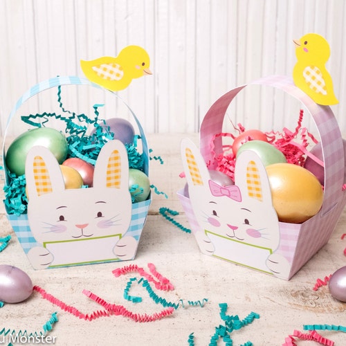 Printable Easter Bunny Basket Instant Download Rabbit Foldable - Etsy