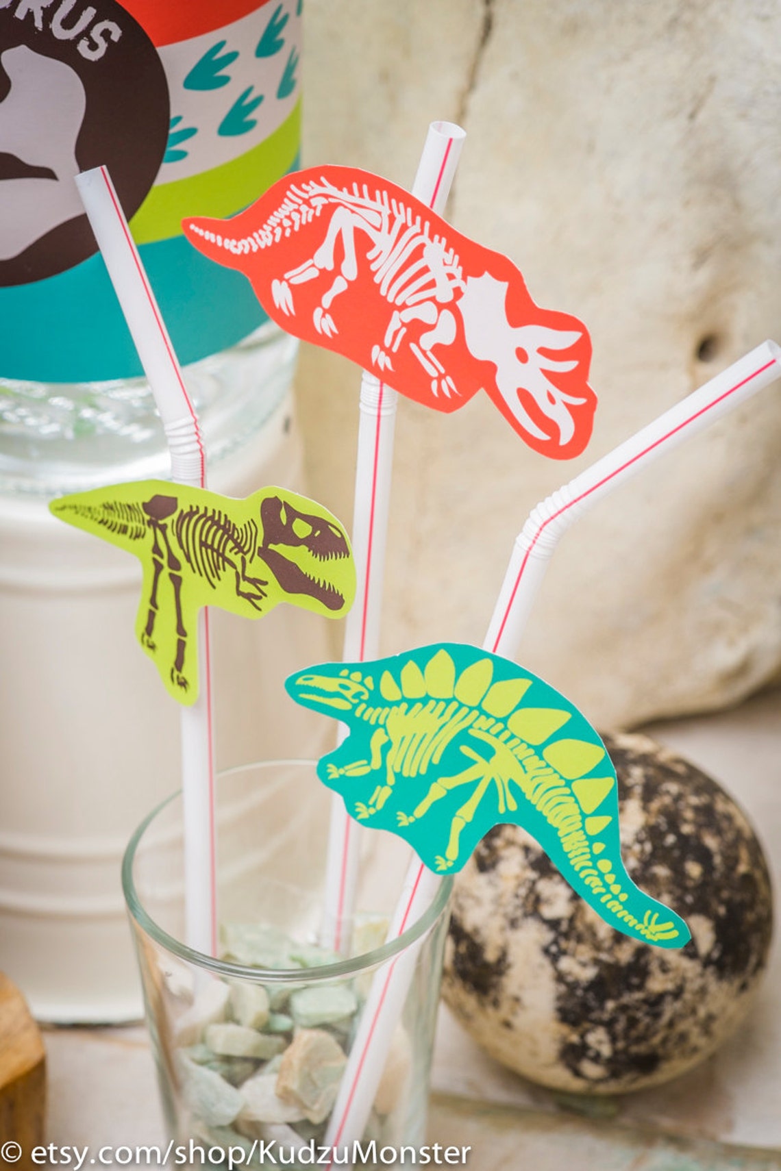 Dinosaur Fossil Party Printable Kit Birthday Decor Banner - Etsy
