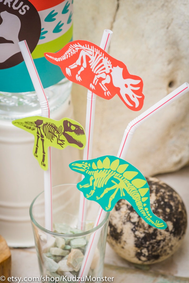 Dinosaur Fossil Party Printable Kit Birthday Decor Banner - Etsy