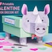 Rhino Valentine Box Kit Printable Rhinoceros Mailbox for Kid Valentine ...