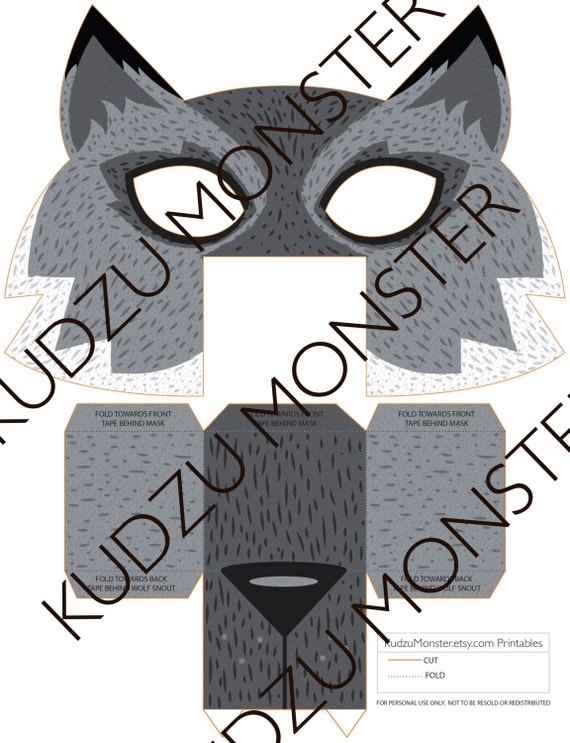 Printable Werewolf Halloween Mask