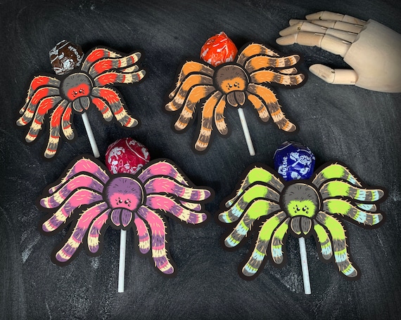 Printable Tarantula Pops Colorful Spider Cards for Trick or - Etsy Canada