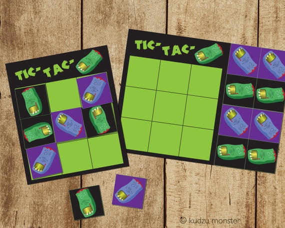 Printable Halloween Tic Tac TOE game funny gross non candy Halloween ...