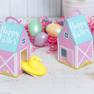 Hen House Treat Boxes for Easter Peeps Chicks Instant Download DIY ...