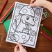 T Rex Dinosaur Egg Valentine Folding Surprise Coloring Page Card- Cute ...