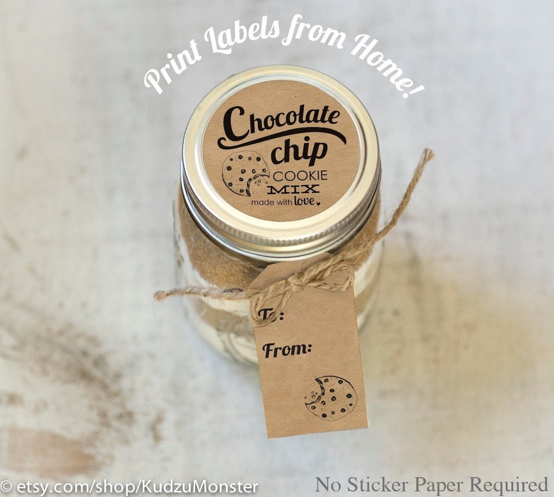Cookie Mix Print at Home Labels and Tags for Homemade Mason Jar Gifts ...