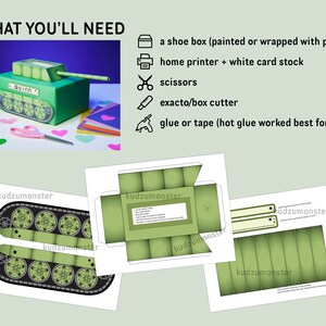 Tank Valentine Box Kit | DIY Printable Box Decor Kit for Valentine's ...