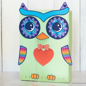 Owl Valentine Bag or Box Printable Decor Kit 3D Beak and Bowtie, Wings ...