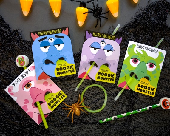 Printable Boogie Monster Nose Pencil Hugger Pixie Stick Glow - Etsy