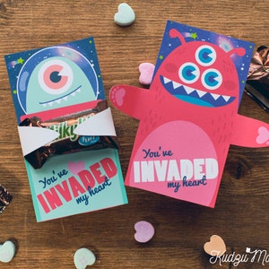 Valentines Alien Hugger Milky Way Space Monster Card INSTANT Download ...