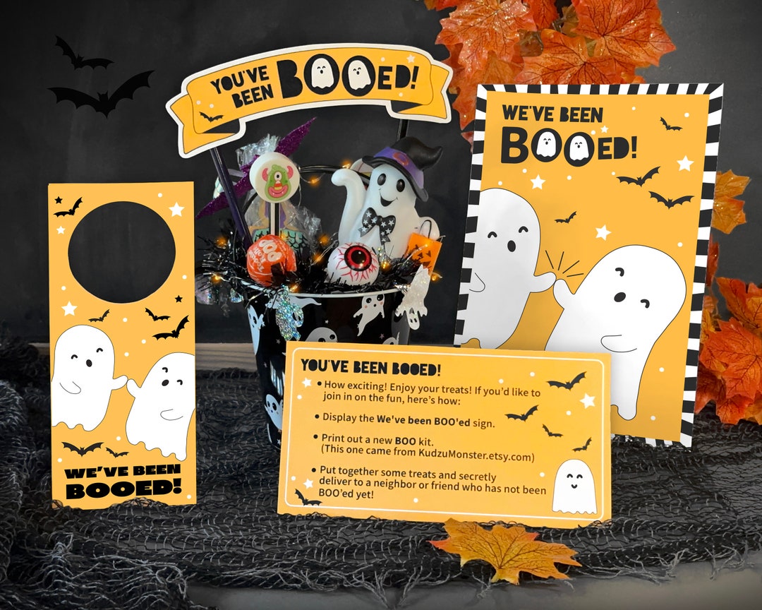 You've Been Booed Game - Printable Kit- We've Been Boo'ed Sign ...
