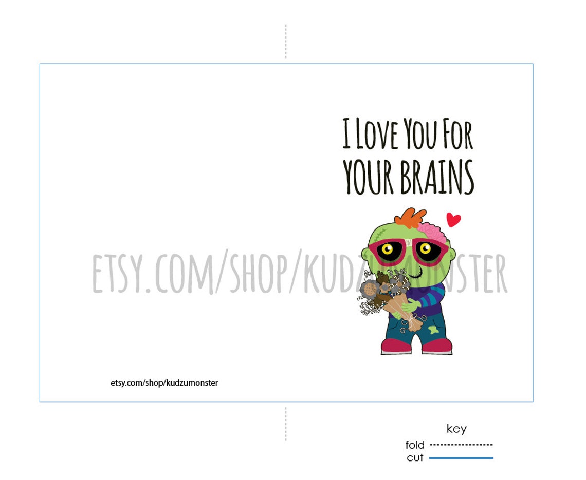INSTANT DOWNLOAD Cute Zombie Printable Nerd Walking Dead I - Etsy