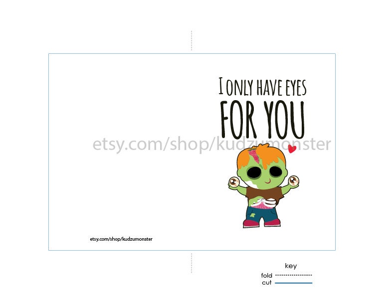 INSTANT DOWNLOAD Cute Zombie Printable Nerd Walking Dead I Only Have ...