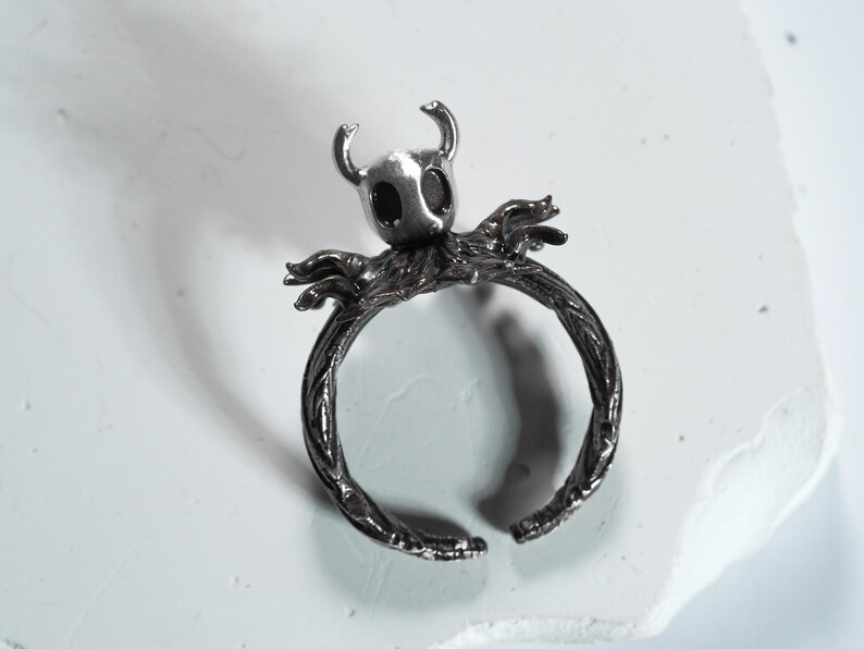 Ho.ll.ow K.ni.g.h.t Ring Handcrafted – Solid 950 Silver – Fantasy Indie ...