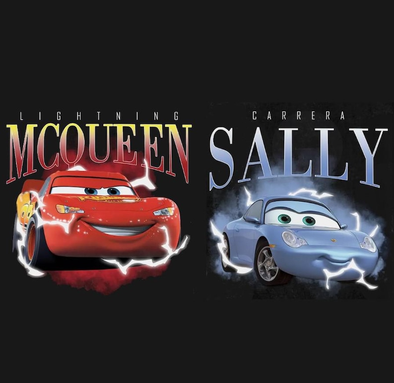 Disney Cars Lightning Mcqueen Retro 90s PNG - Sally Pixar Cars Portrait ...
