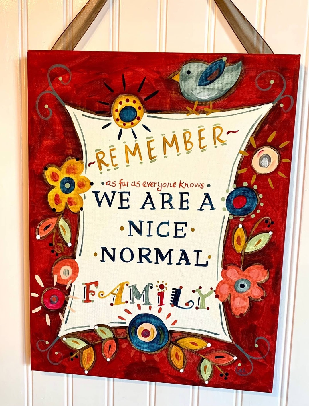 Nice Normal Family Painting L 11 X 14 Canvas Flower Painting L Hand ...