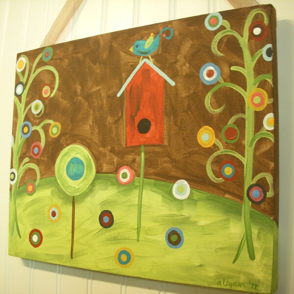 Bird House Painting - Etsy