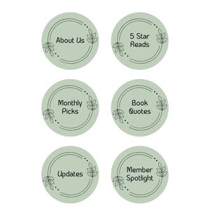 Book Club Instagram Story Highlight Covers | Sage Green Bookish Icons ...