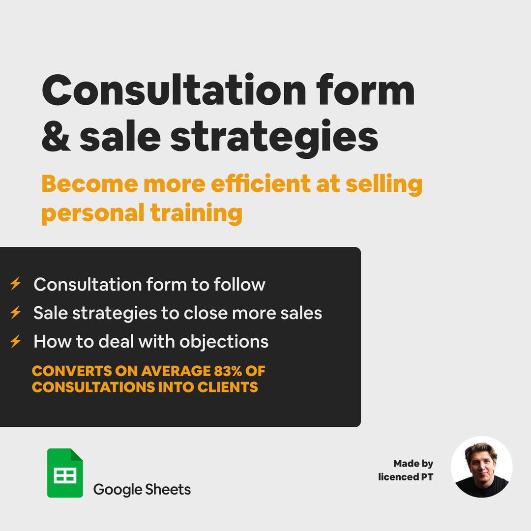 Personal Trainer Consultation Form, Increase Sales for Personal ...