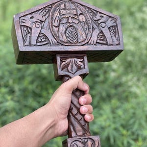 Custom Viking Hammer, Viking Wooden Hammer, Medieval Norse Battle ...