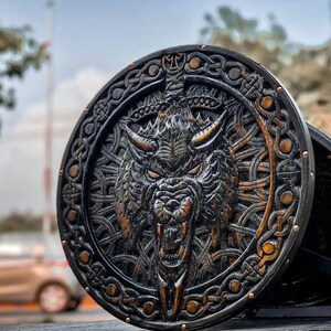 Custom Medieval/norse Fenrir Shield, Viking Round Shield, Viking Wolf Shield Cosplay Shield ...
