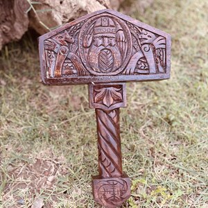 Custom Viking Hammer, Viking Wooden Hammer, Medieval Norse Battle ...