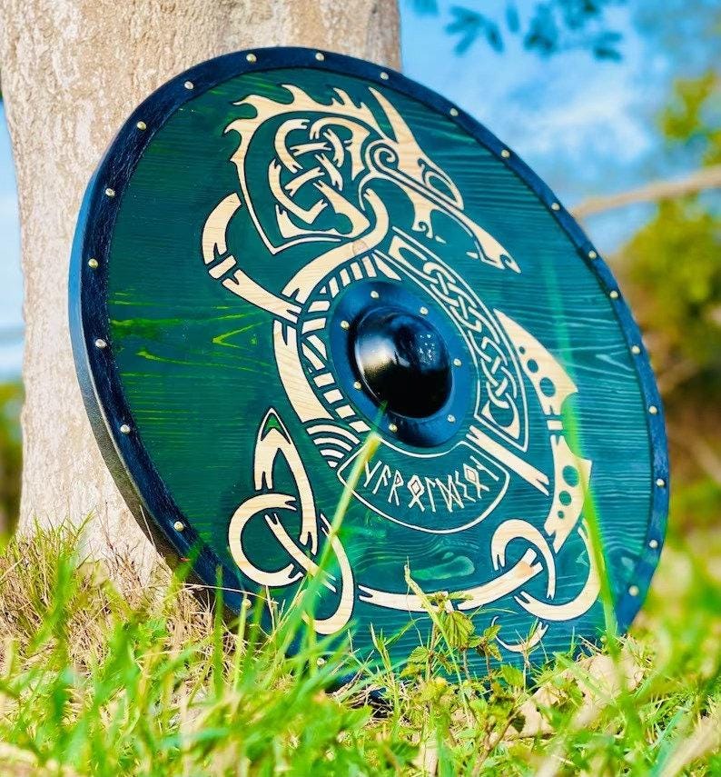 Medieval/viking Shield, Last Kingdom Authentic Shield, Viking Wall Art ...