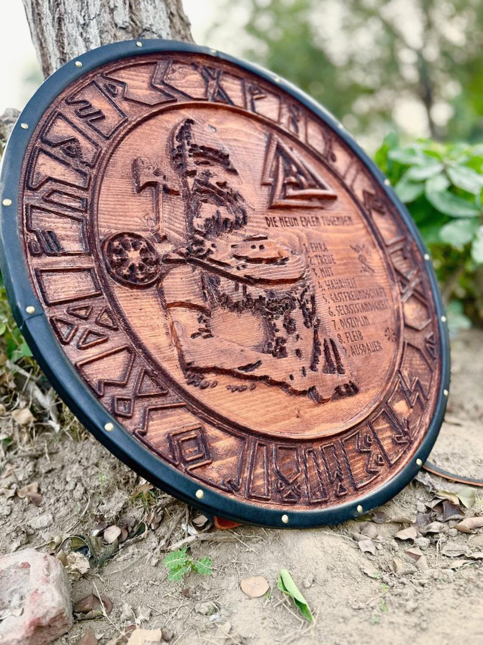 Custom Norse/viking Shield, Odin All-father Shield, Viking Wall Decor ...