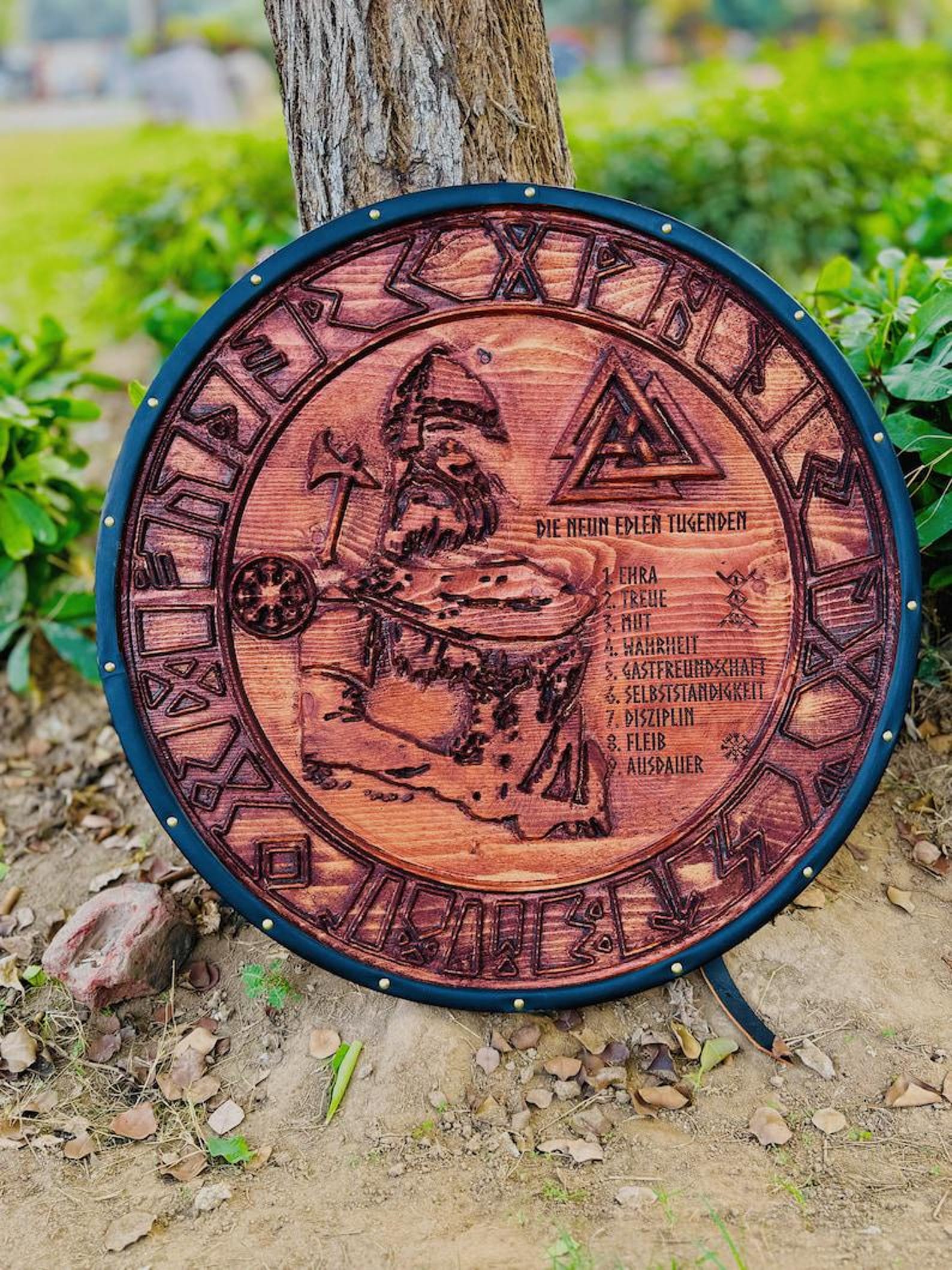 Custom Norse/viking Shield, Odin All-father Shield, Viking Wall Decor ...