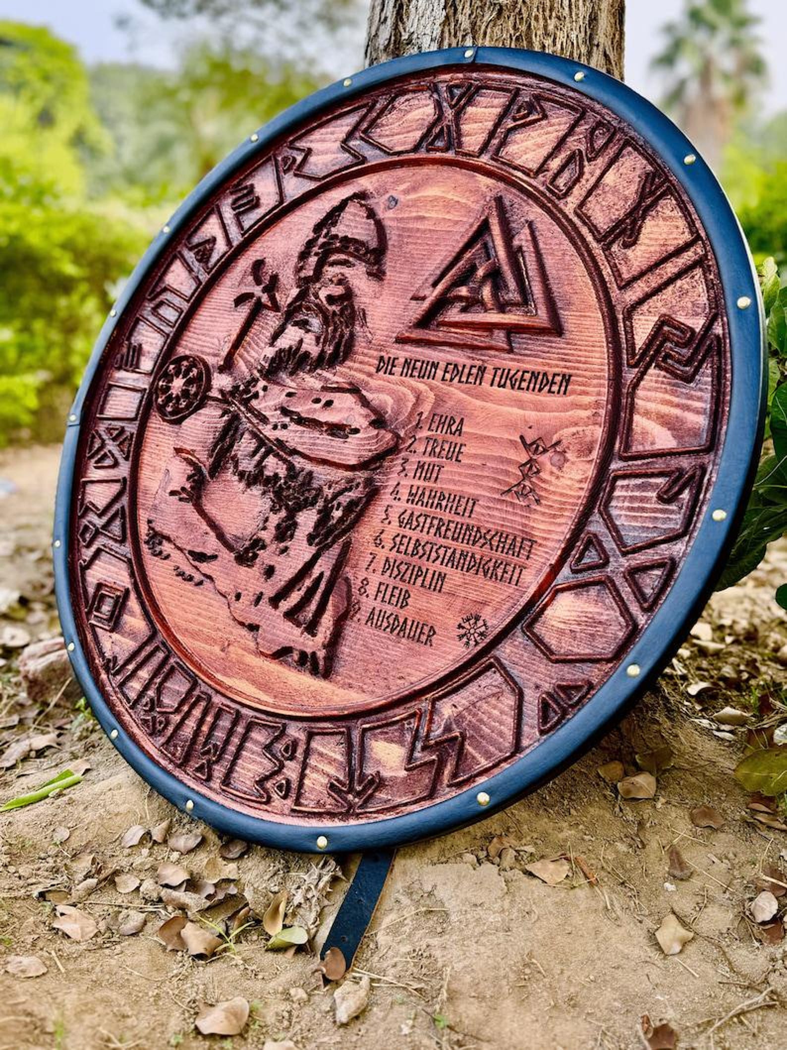 Custom Norse/viking Shield, Odin All-father Shield, Viking Wall Decor ...