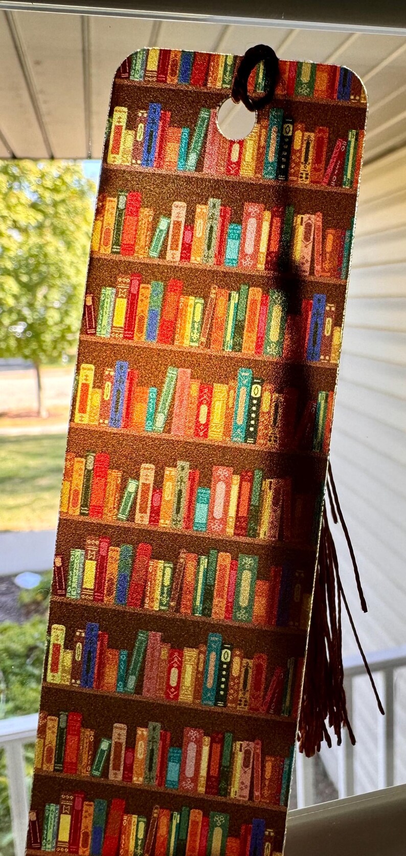 Bookmark: Crime Scene, Bookshelves, Rainbow Patterns, Book Lover's Gift ...