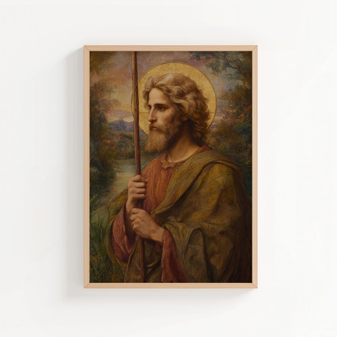 John the Baptist Oil Painting Print, Saint John Oil Paint Style ...