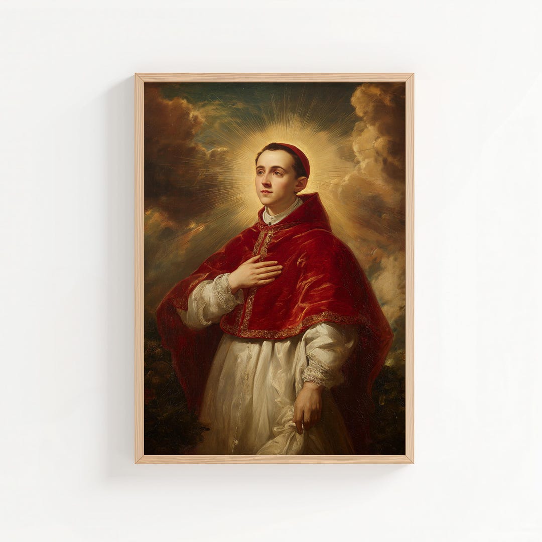 Saint Charles Borromeo Oil Painting Print, Oil Paint Style Christian ...