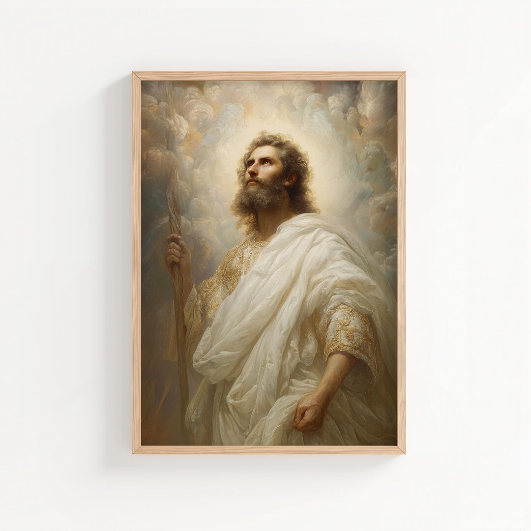 Saint John the Baptist Oil Painting Print, Oil Paint Style Christian ...